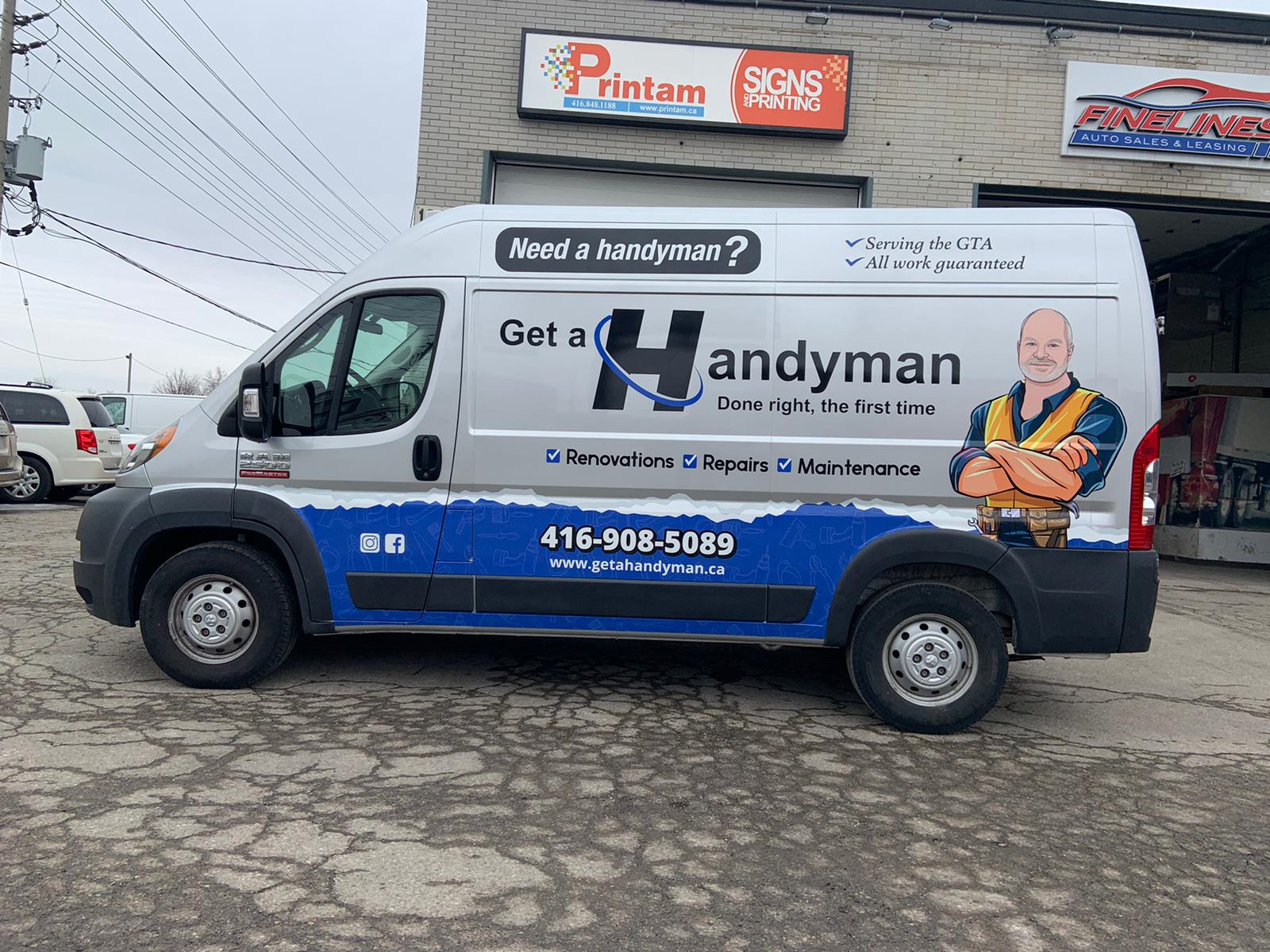 Get A Handyman Partial Wrap - Printam