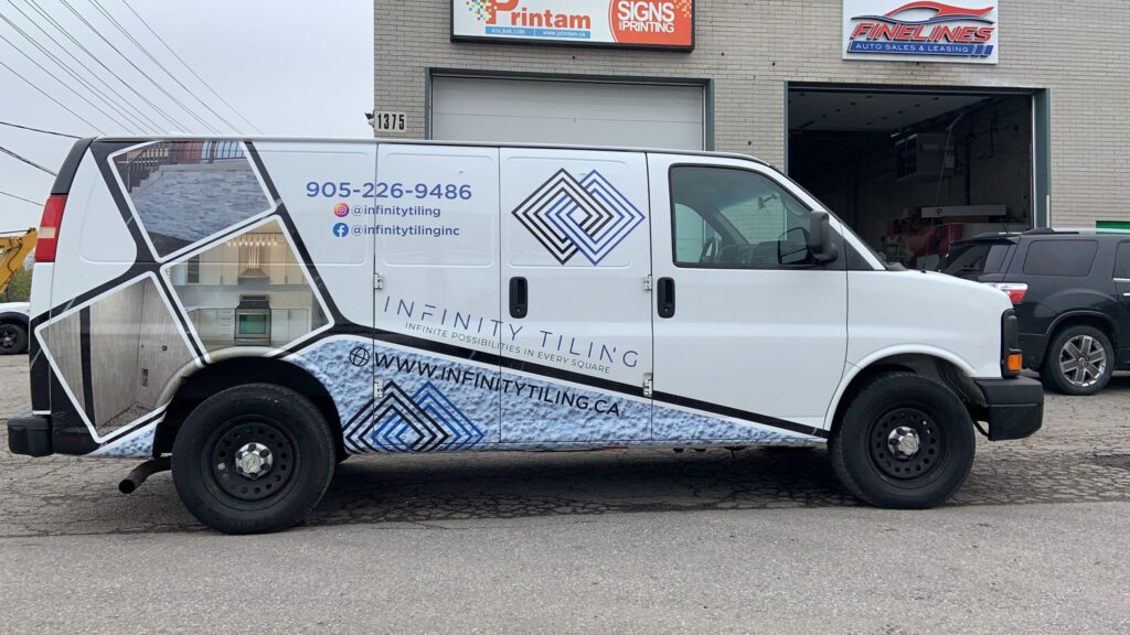 Infinity Tiling Van Partial Wrap - Printam
