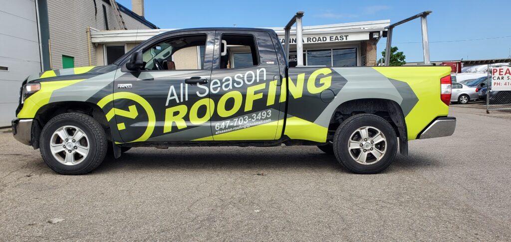 All Season Roofing Pickup Truck Full Vinyl Wrap - Printam