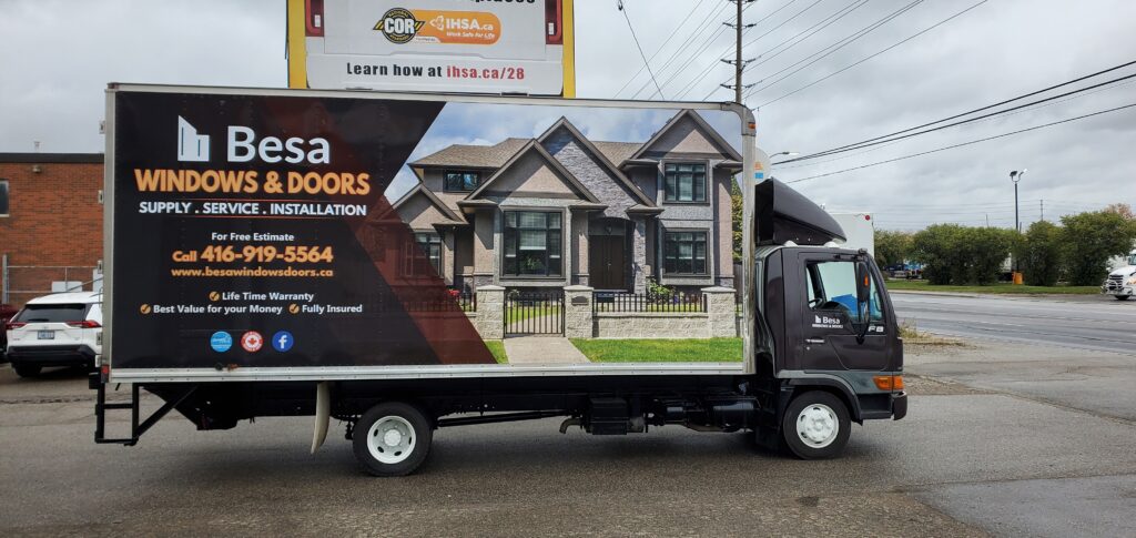 Besa Windows & Doors Box Truck Full Wrap - Printam