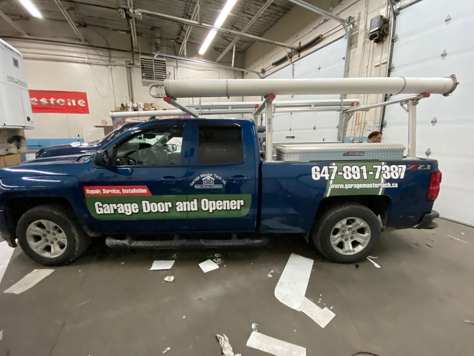 Garage Master Pickup Truck Vinyl Lettering - Printam