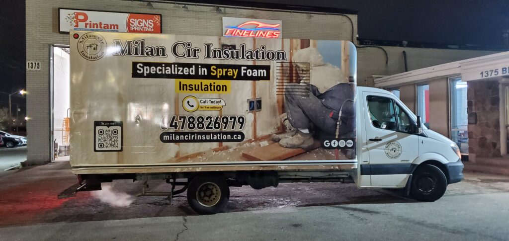 Milan Cir Insulation Box Truck Full Vinyl Wrap - Printam