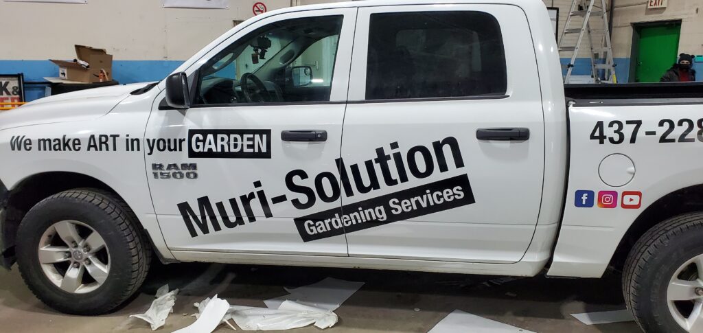 Muri Solution Pickup Truck Vinyl Lettering - Printam