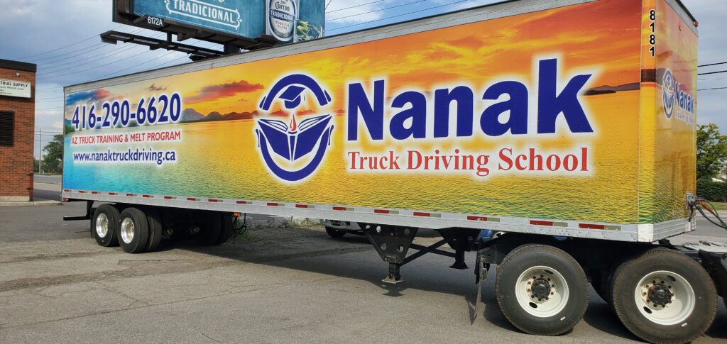 Nanak Truck Driving School 53' Trailer Full Vinyl Wrap - Printam