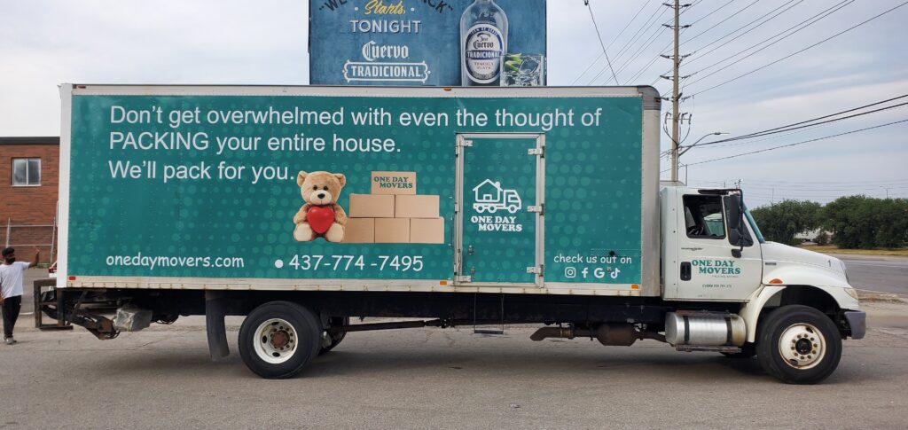 One Day Mover Box Truck Full Wrap - Printam