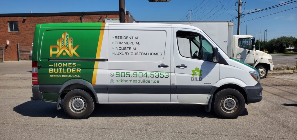 Pak Home Builder Van Vinyl Partial Wrap - Printam