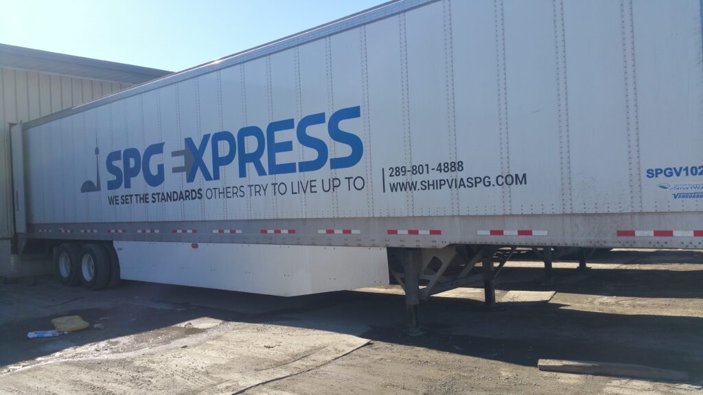 SPG Express 53' Trailer Vinyl Graphics - Printam
