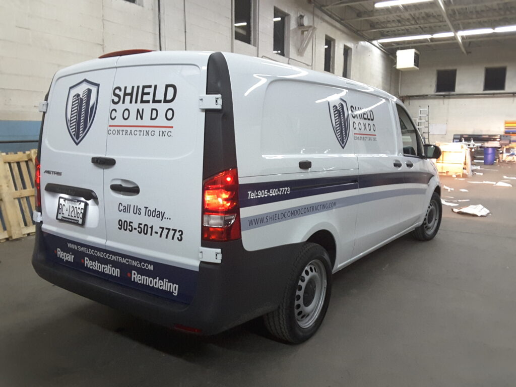 Sheild Condo Contracting Van Vinyl Decals - Printam
