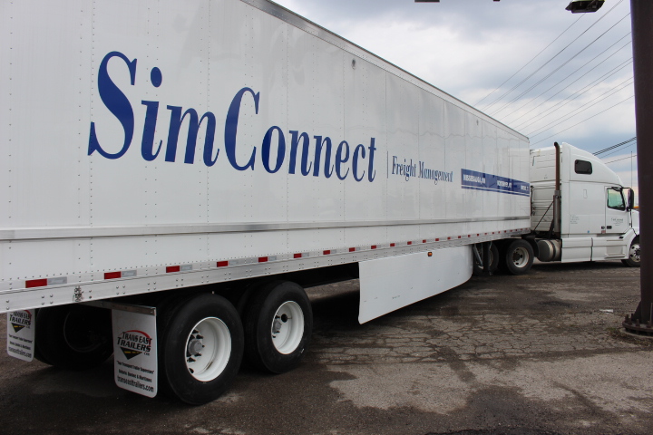 Sim Connect 53' Trailer Vinyl Lettering - Printam