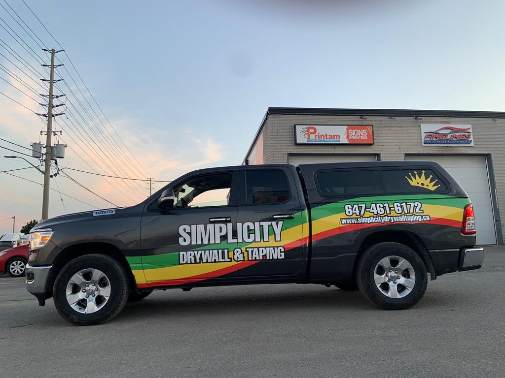 Simplicity Pickup Truck Vinyl Decals - Printam