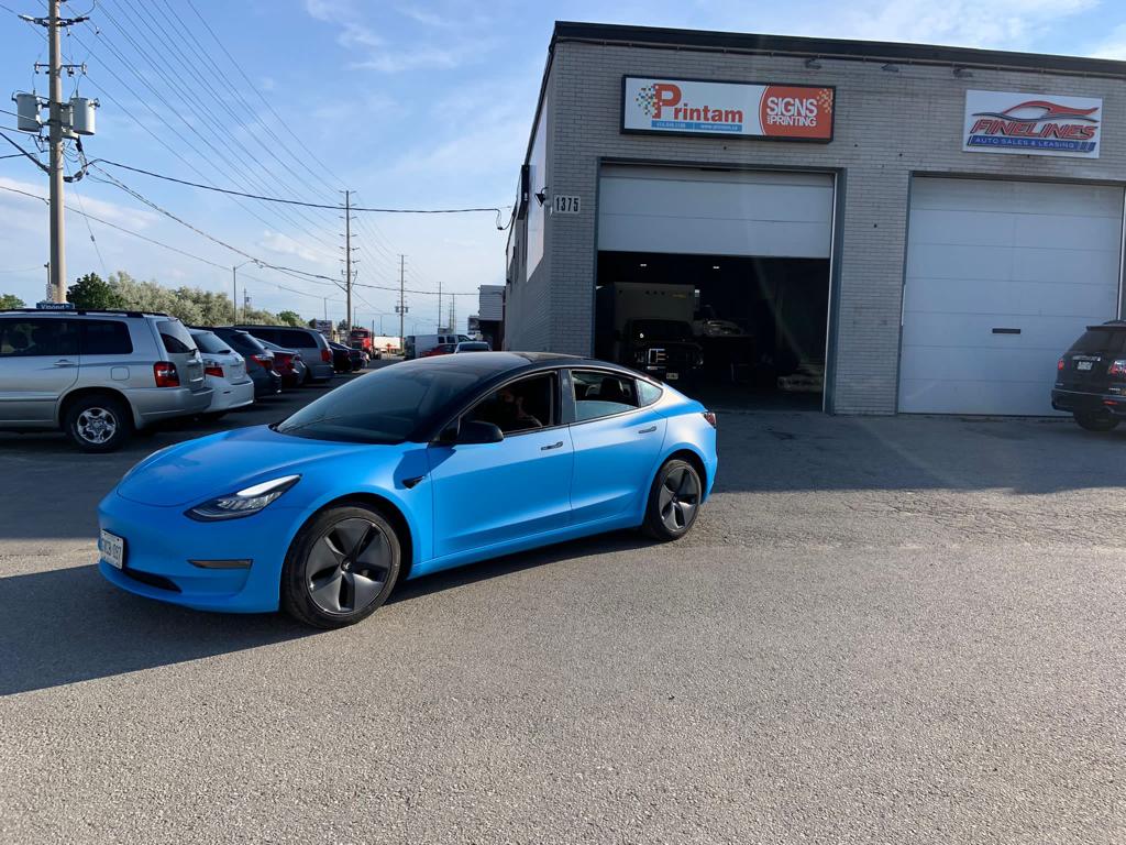Tesla Car Vinyl Color Change Wrap - Printam