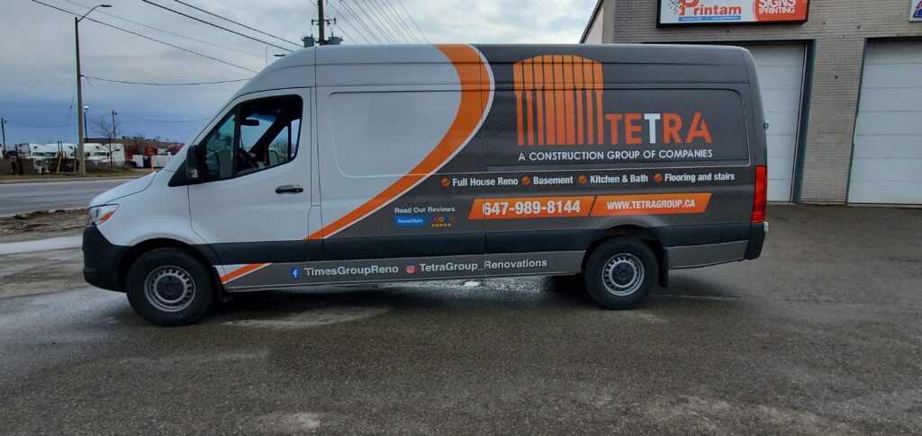 Tetra Construction Van Vinyl Partial Wrap - Printam