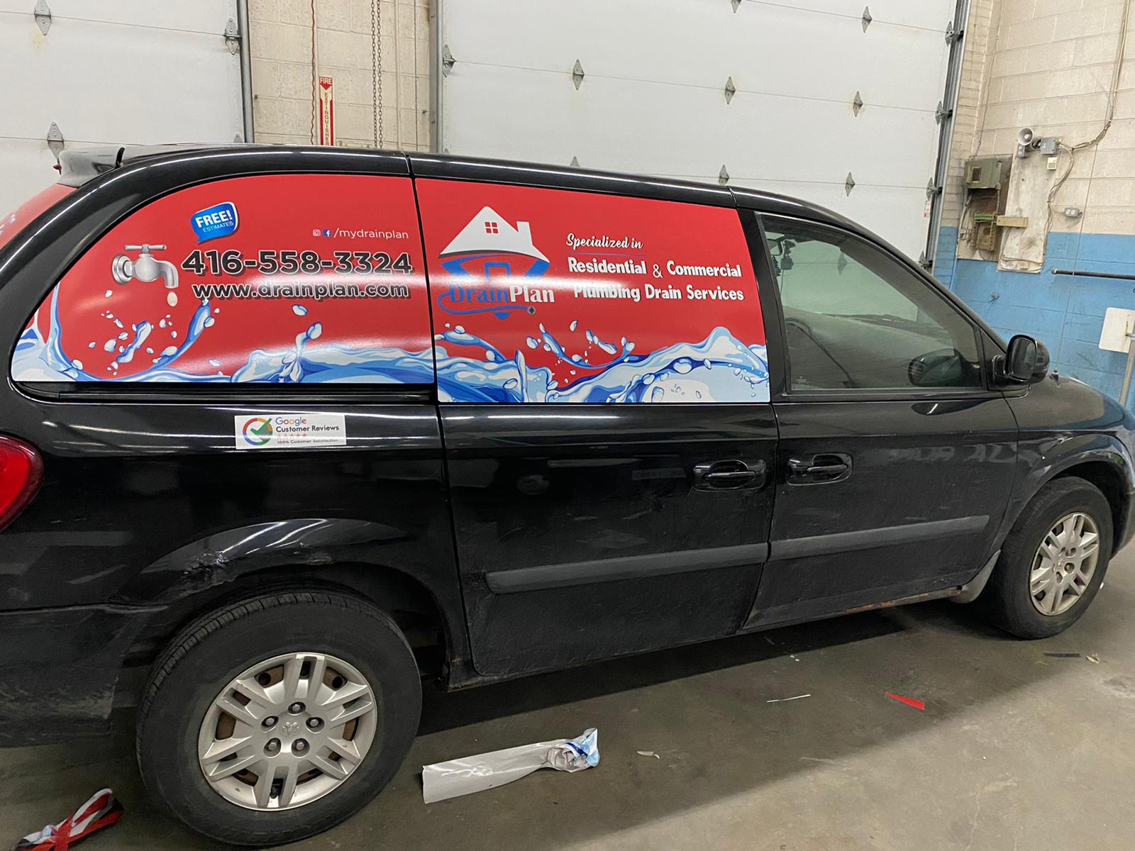 Drain Plan Window Decals - Printam