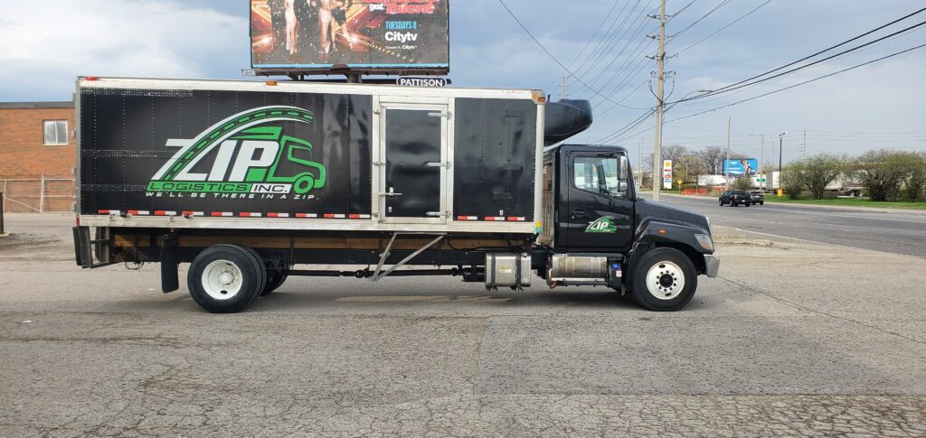 ZIP Logistics Box Truck Vinyl Graphics - Printam