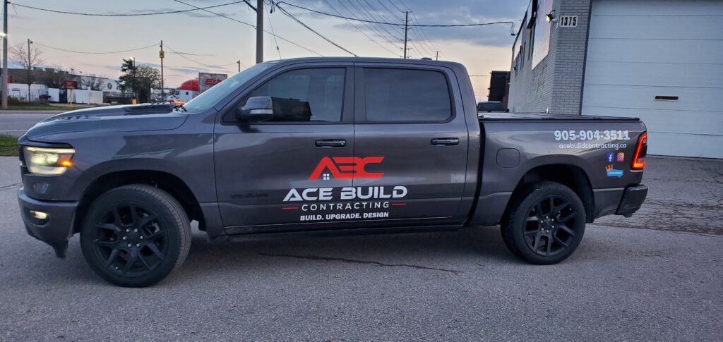 ACE Build Contracting Pickup Truck Vinyl Decals - Printam